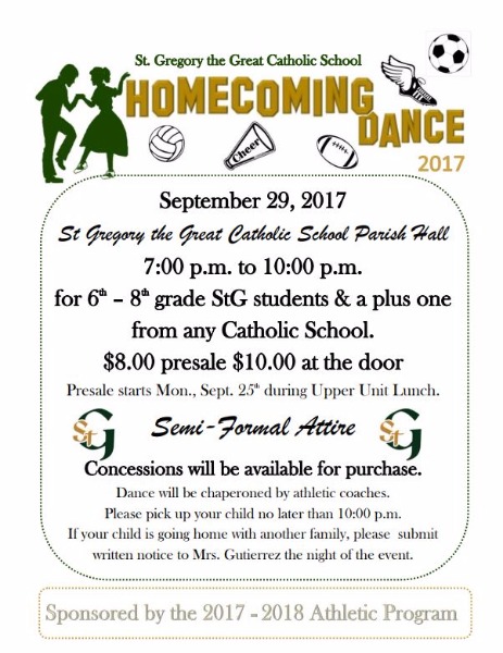 Saint Gregory the Great Catholic School - 2017 StG Homecoming Dance